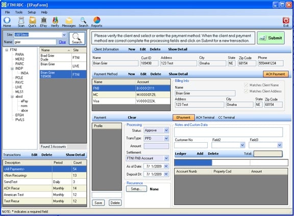 Electronic ACH and Credit Card Processing Solutions | FTNI